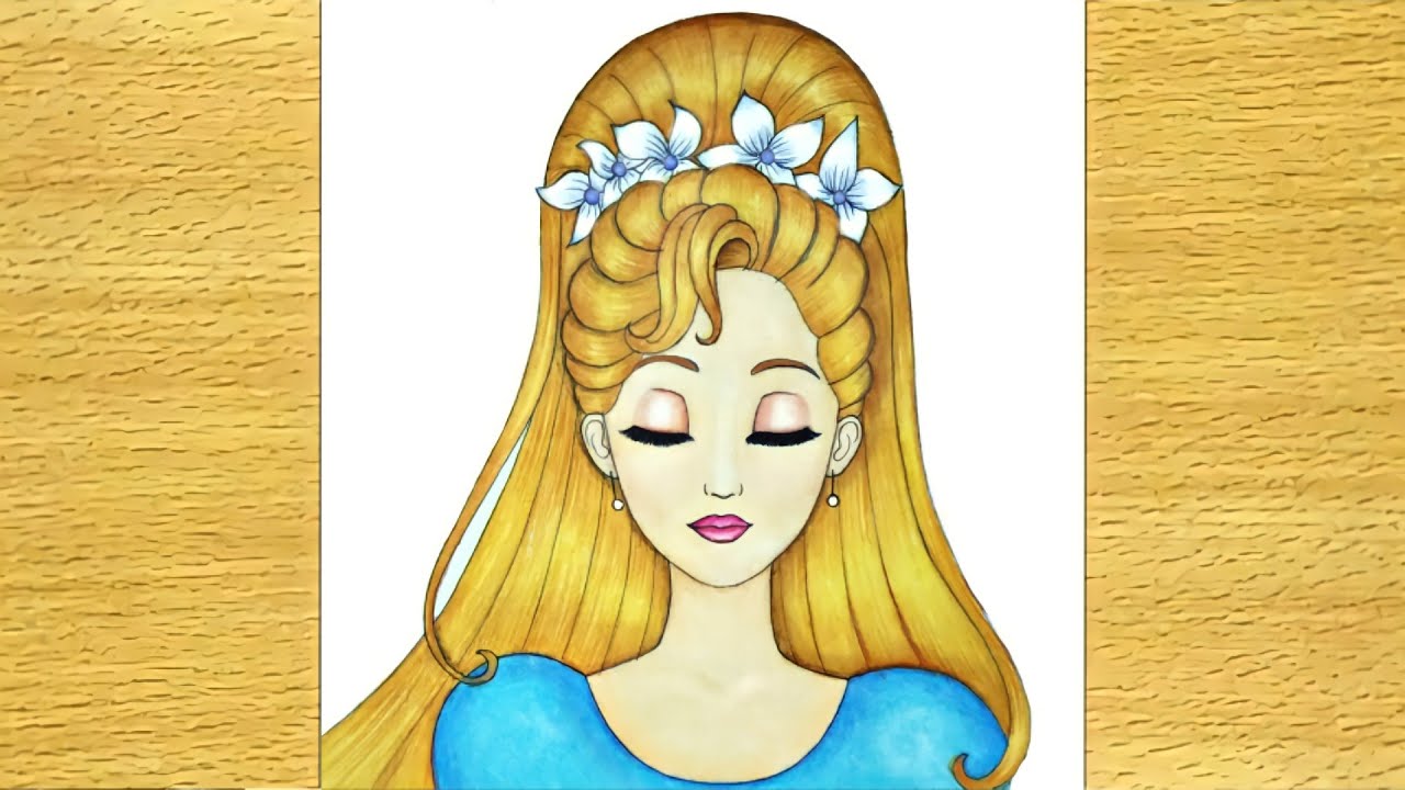 How to draw Thumbelina || easy step by step || thumbelina drawing ...