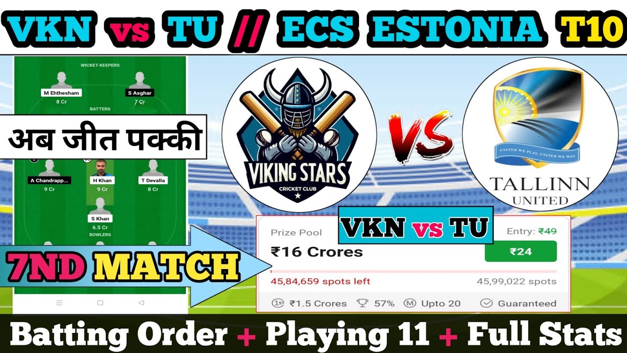 VKN vs TU Dream11 || VKN vs TU Dream11 prediction || VKN vs TU 7ND ...