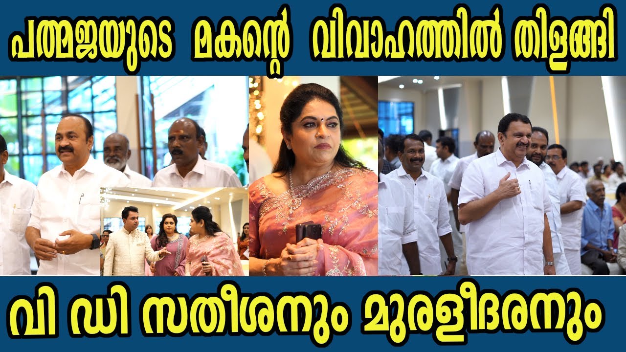 Padmaja Venugopal Son Marriage | പത്മജയുടെ മകന്റെ വിവാഹത്തിൽ തിളങ്ങി ...