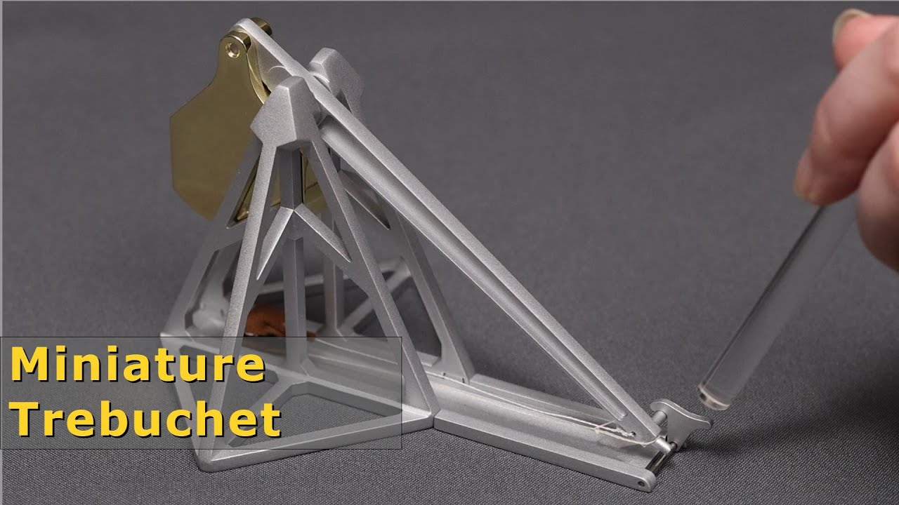 Miniature Trebuchet (Medieval Catapult) | Slow Motion - YouTube