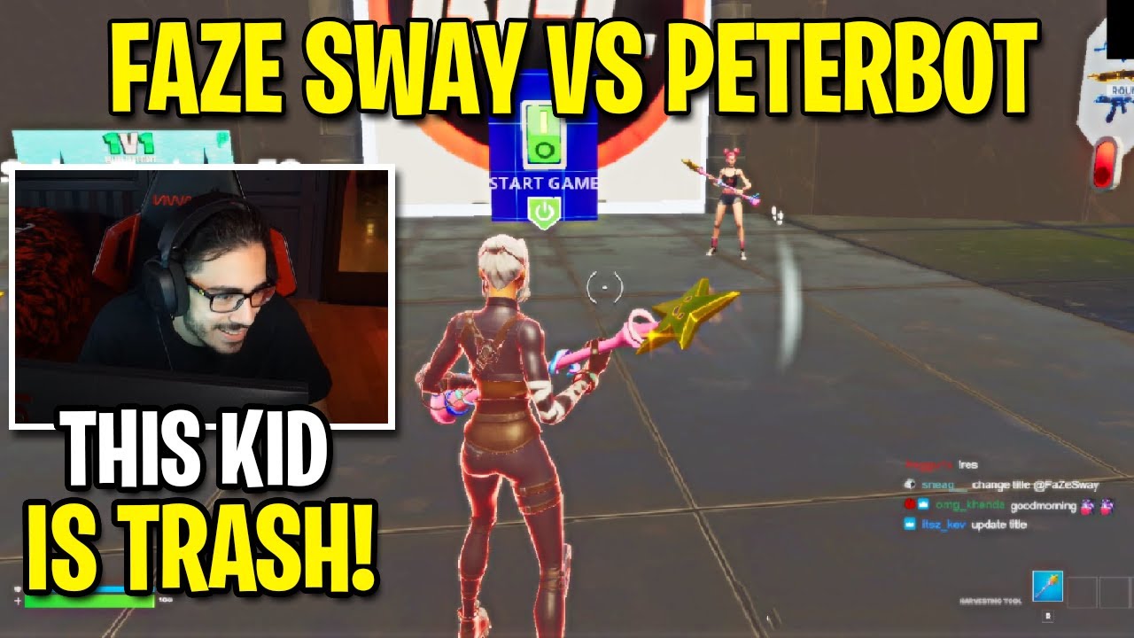 FAZE SWAY vs PETERBOT | Best Controller Players VS Fortnite's Youngest ...