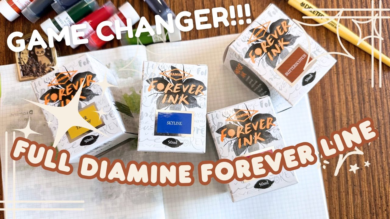 DIAMINE FOREVER FULL LINE | Pigment ink in depth look | Are they worth it? | Comparisons ...