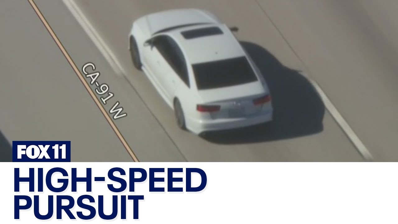 Police chase: Authorities in pursuit of robbery suspect - YouTube