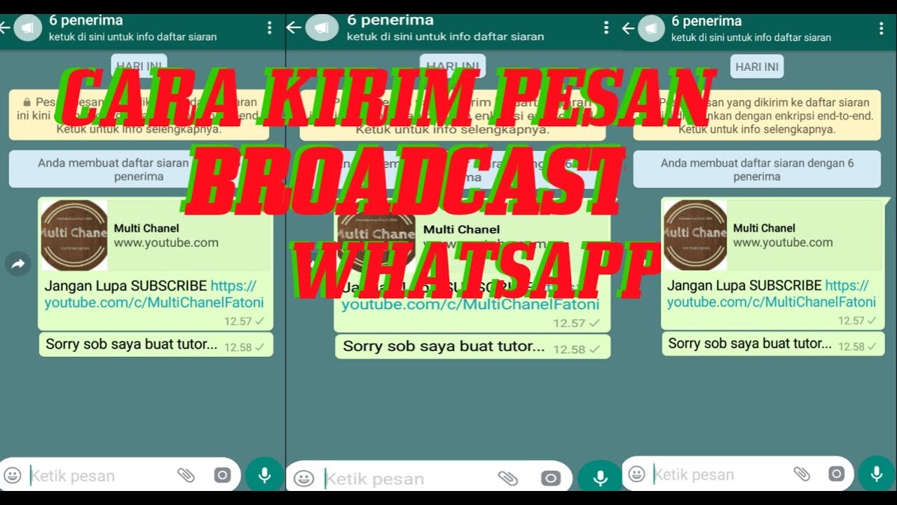 Cara broadcast di whatsapp/ kirim pesan ke banyak Tutorial Whatsapp#2 ...