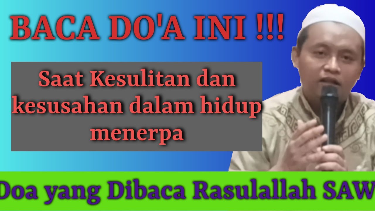 Dzikir dan Doa ketika menghadapi masalah dalam Hidup || Ustadz MRJP - YouTube