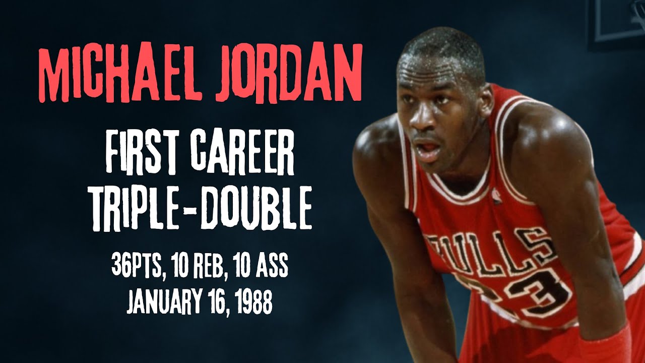 Michael Jordan First Career Triple Double | Full Game - YouTube
