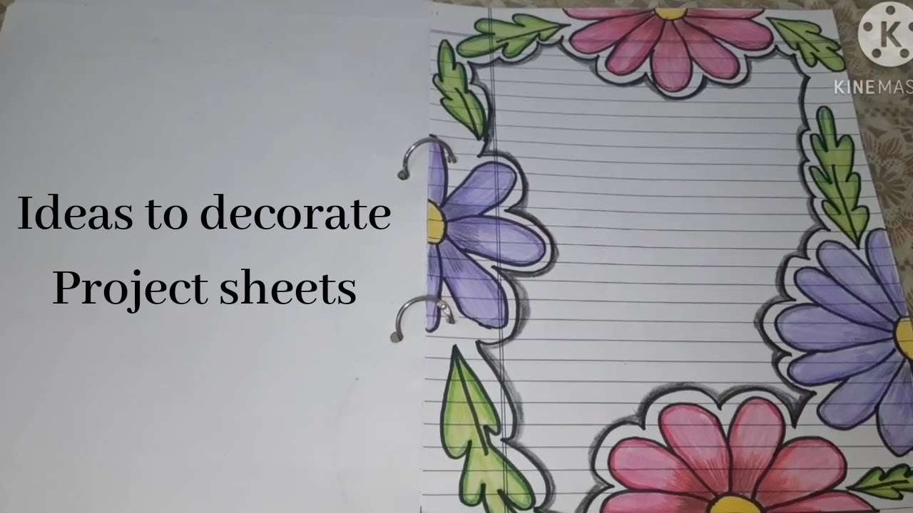Easy and creative ideas to decorate project file pages. - YouTube