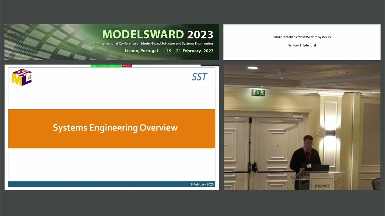 "Future Directions for MBSE with SysML v2" Mr. Sanford Friedenthal (MODELSWARD 2023) - YouTube