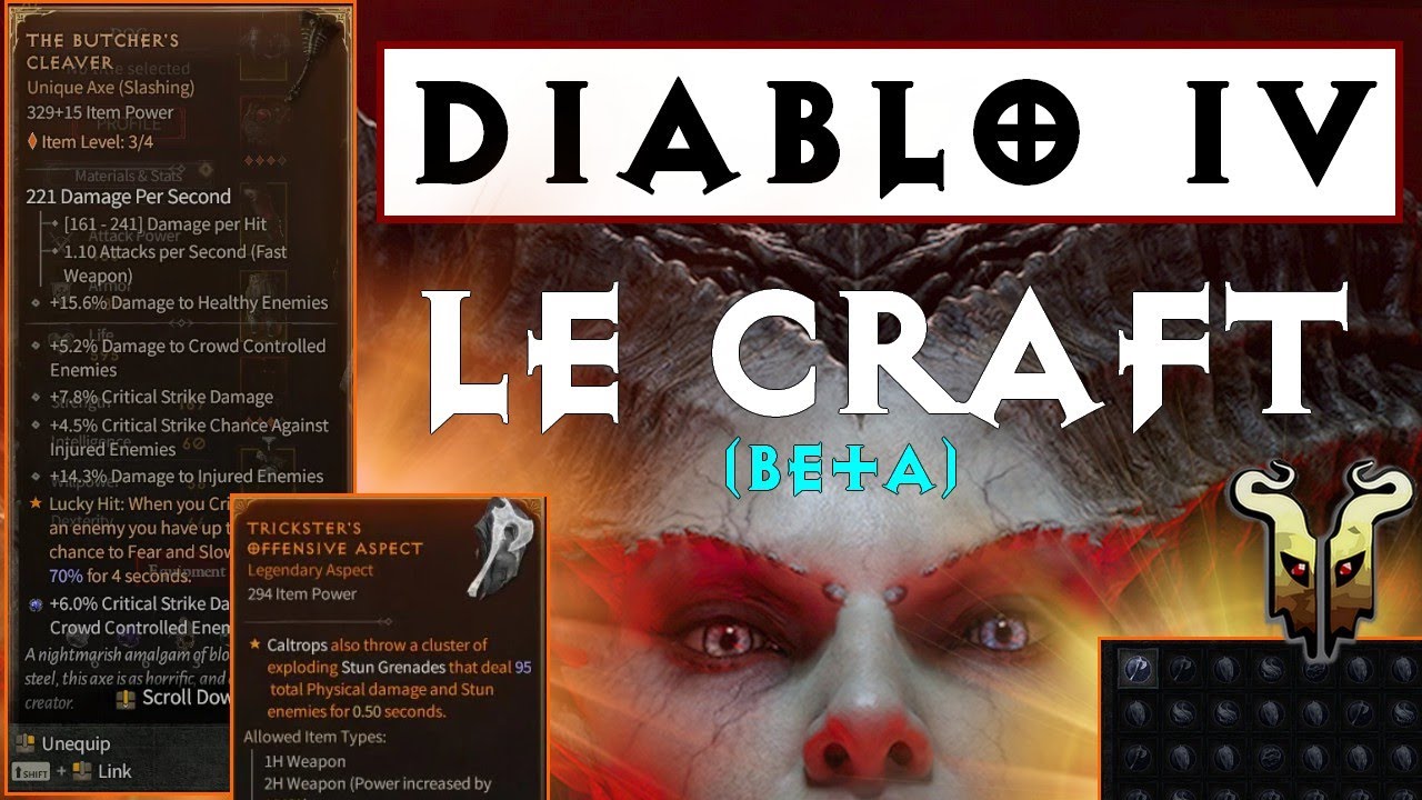 Diablo 4 Comment fonctionne le Craft dans la Beta? - YouTube