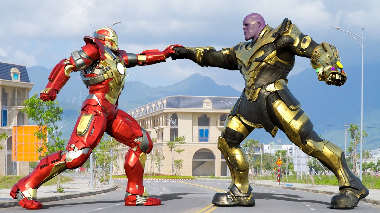 The Avengers - Iron Man vs Thanos Fight Scene (2024) | Paramount ...