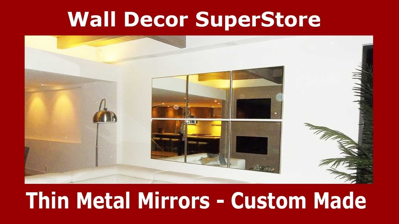 Custom Thin Metal Framed Mirrors Any Size - Bathroom Mirrors, Living ...