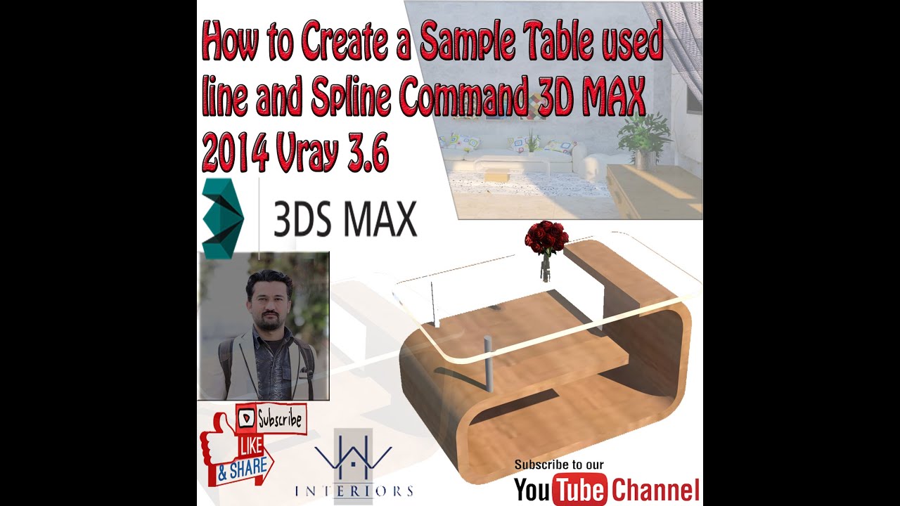 How to make a table in 3DS MAX. Glass table. Modern table. - YouTube