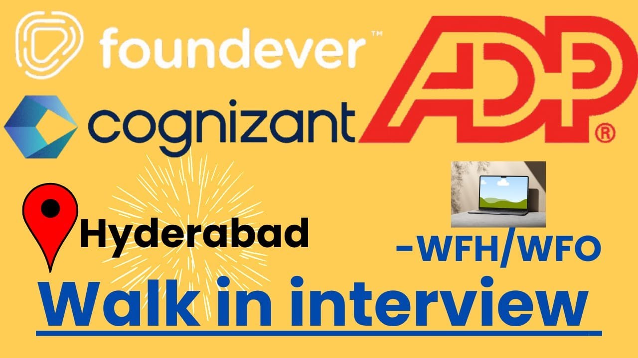 Walk In Interview🔥 || Foundever || Cognizant || ADP || Work From Home || Mega Hiring🔔 || 2025 ...