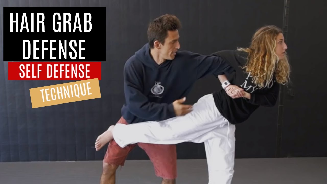 How To Defend Against Hair Grab Self Defense Technique - YouTube