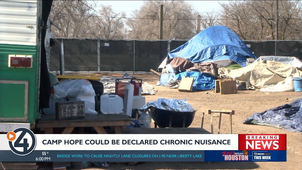 City of Spokane files for Camp Hope to be declared a chronic, drug ...