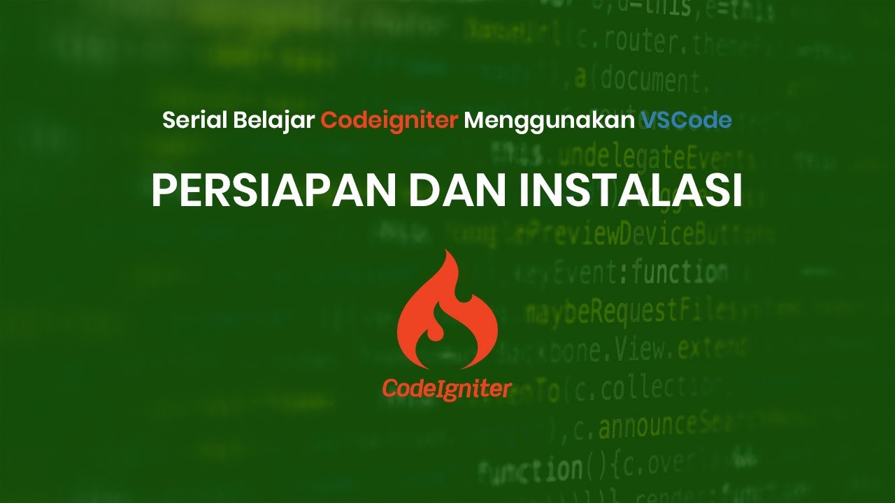 Belajar Codeigniter untuk Pemula: Persiapan dan Instalasi - YouTube