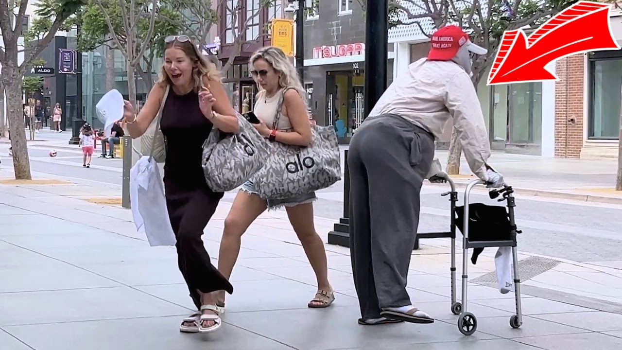 Old Man Farts On Women Of Los Angeles While Wearing MAGA HAT!!! - YouTube