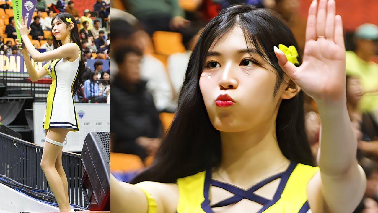 [4k] 2005년생 신혜령의 깜찍한 율동~ 귀여워 죽겠어요 ㅋㅋ | SHIN Hye-Ryung CheerLeader - YouTube