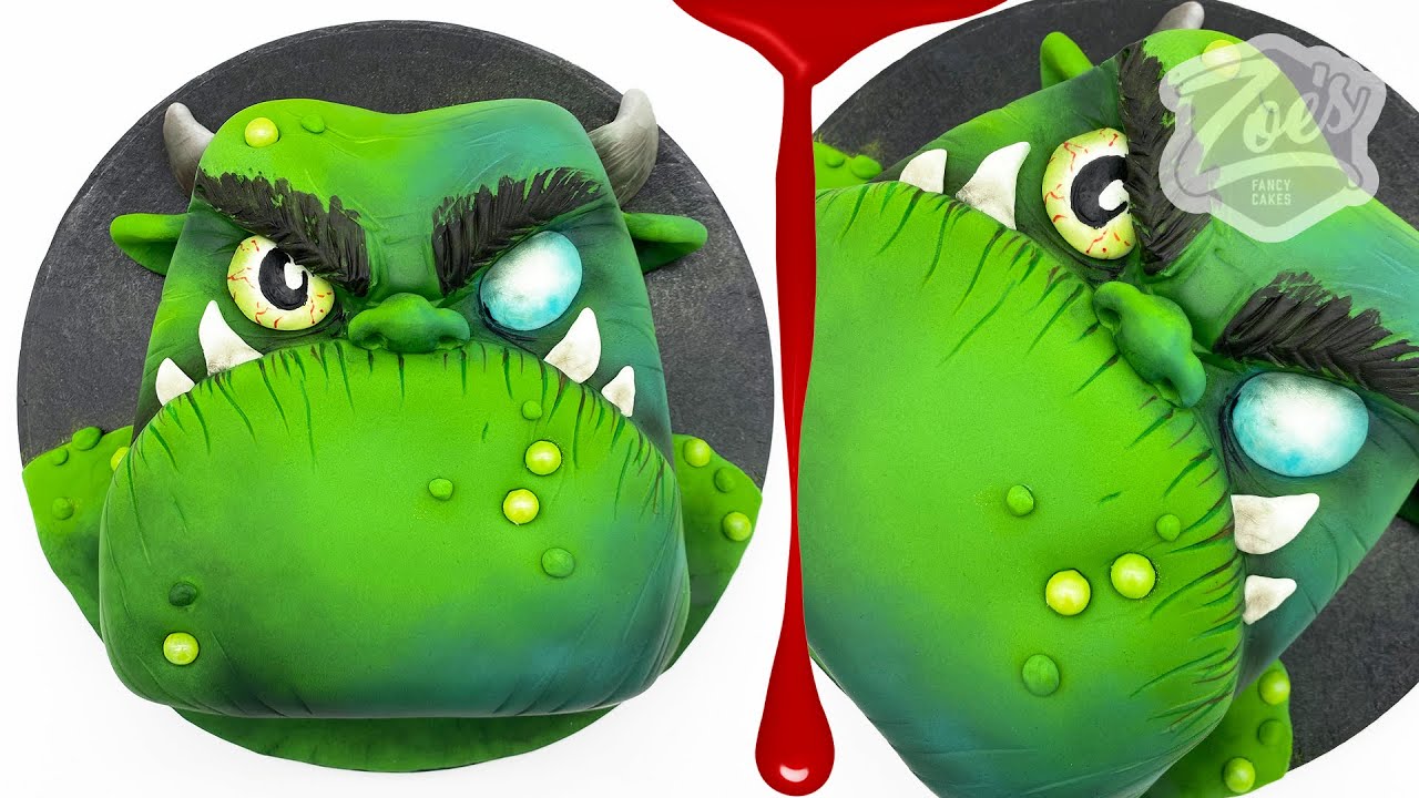 Amazing monster face cake tutorial for Halloween! - YouTube