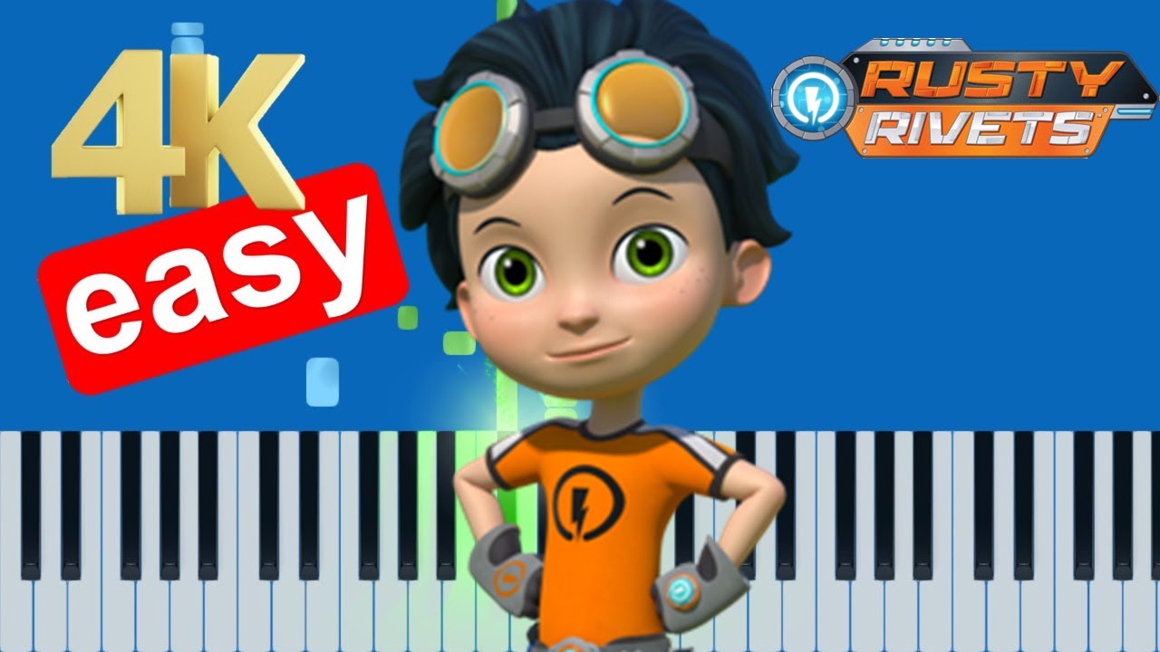Rusty Rivets Theme Song (Easy) Piano Tutorial 4K - YouTube