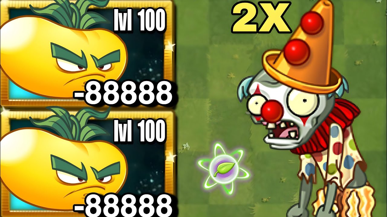 Pvz2 Challenge - Every plant with 5 plant food vs 2 carnie cone head ...
