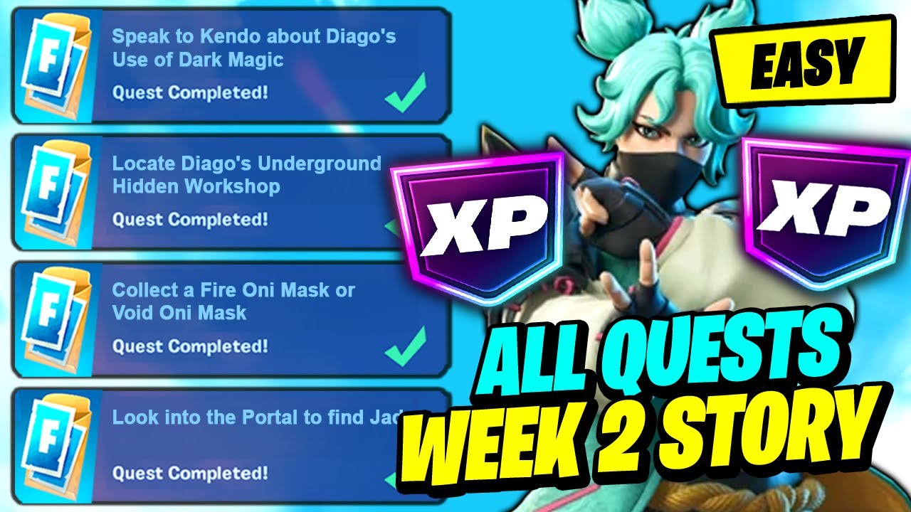 *NEW* Fortnite All Story Quests Week 2 - How to EASILY Complete Jade ...