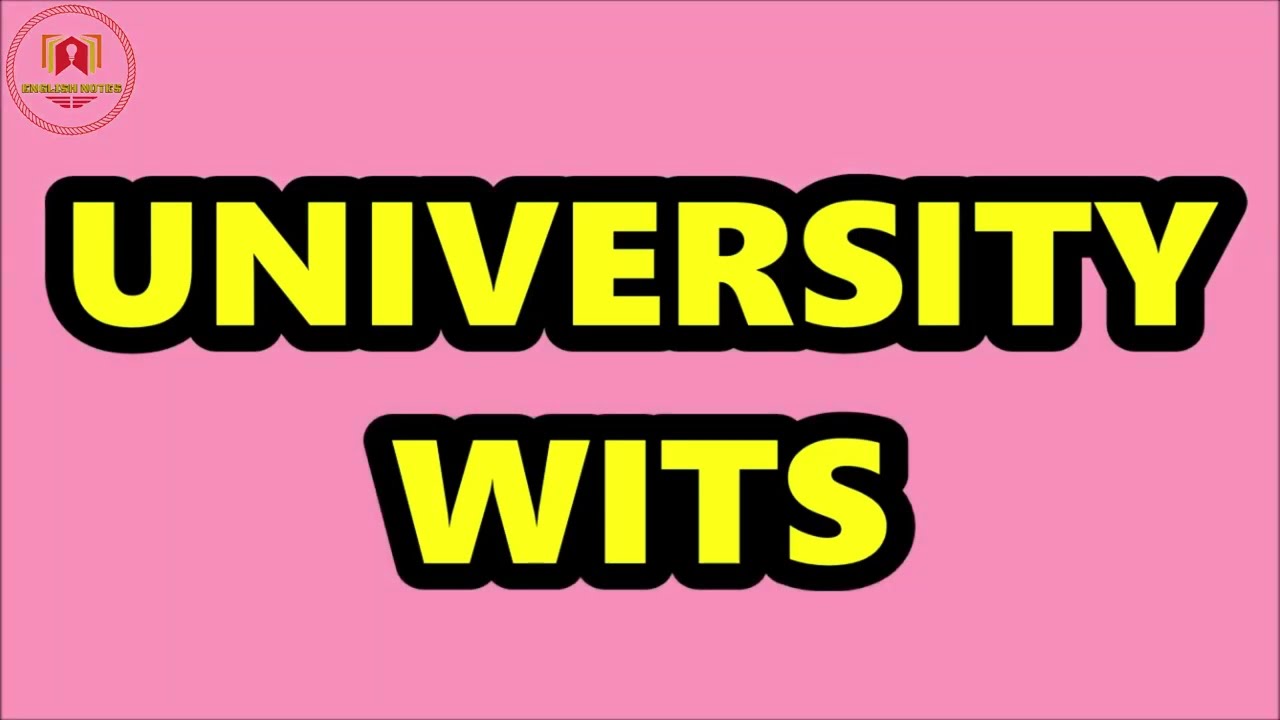 university wits complete notes - YouTube