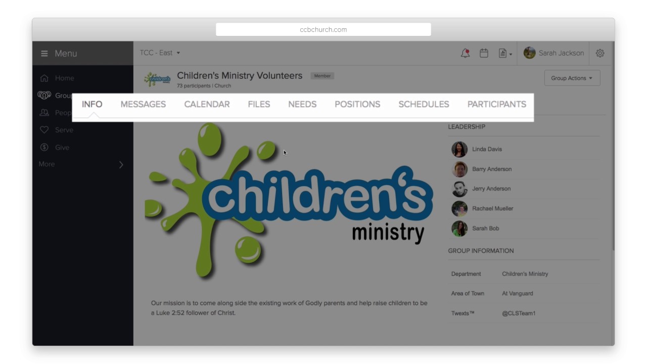 Church Community Builder: Groups and Departments - Groups Feature ...