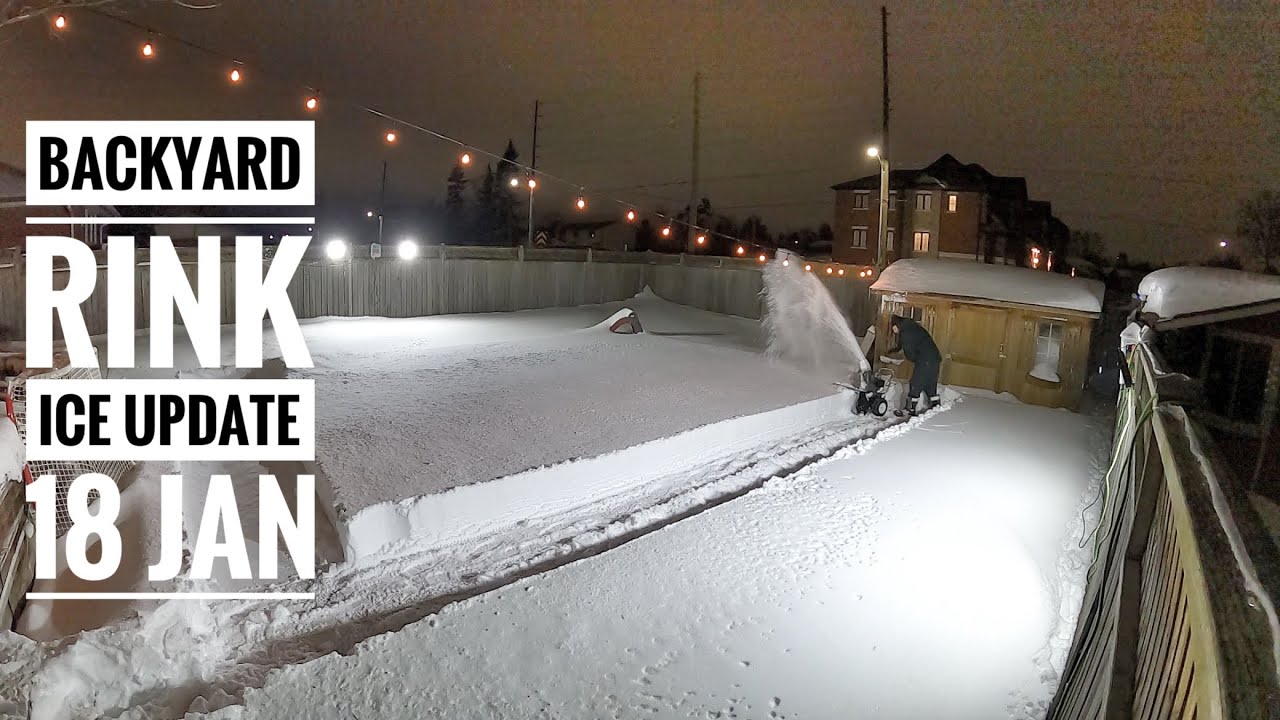 Backyard Rink || Ice Update After Huge Snowfall - YouTube