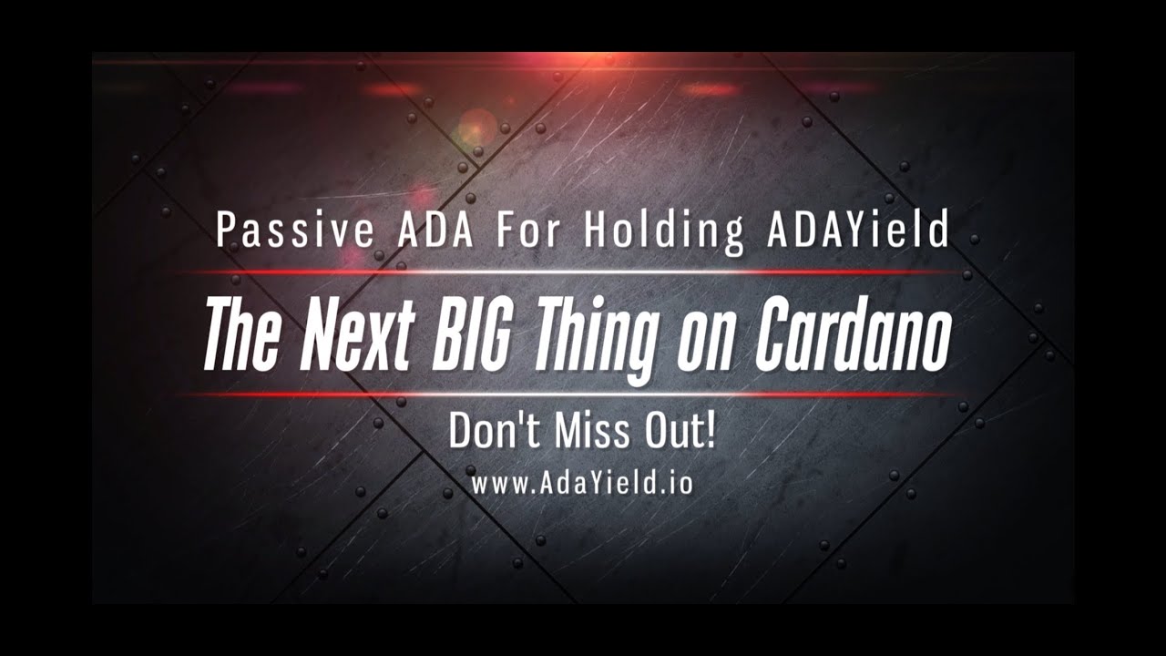 Absolute Best Cardano Staking Pool AY1 | AdaYield the Peoples Token - YouTube