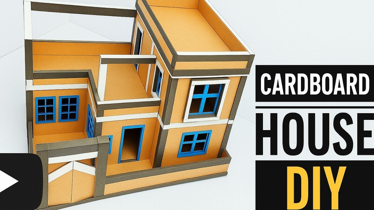 How to make Mini Cardboard House DIY Miniature 4:23 Minutes Video #1 ...