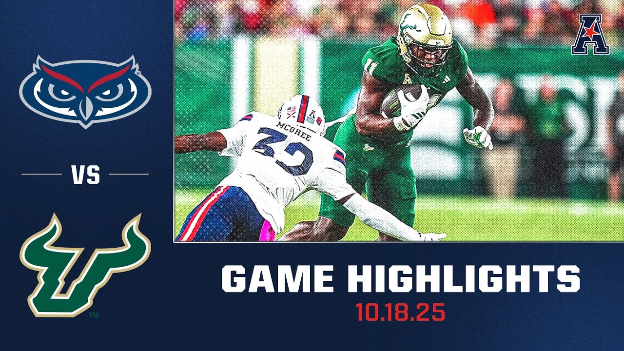Florida Atlantic vs South Florida Football Highlights | Oct. 18, 2025 ...