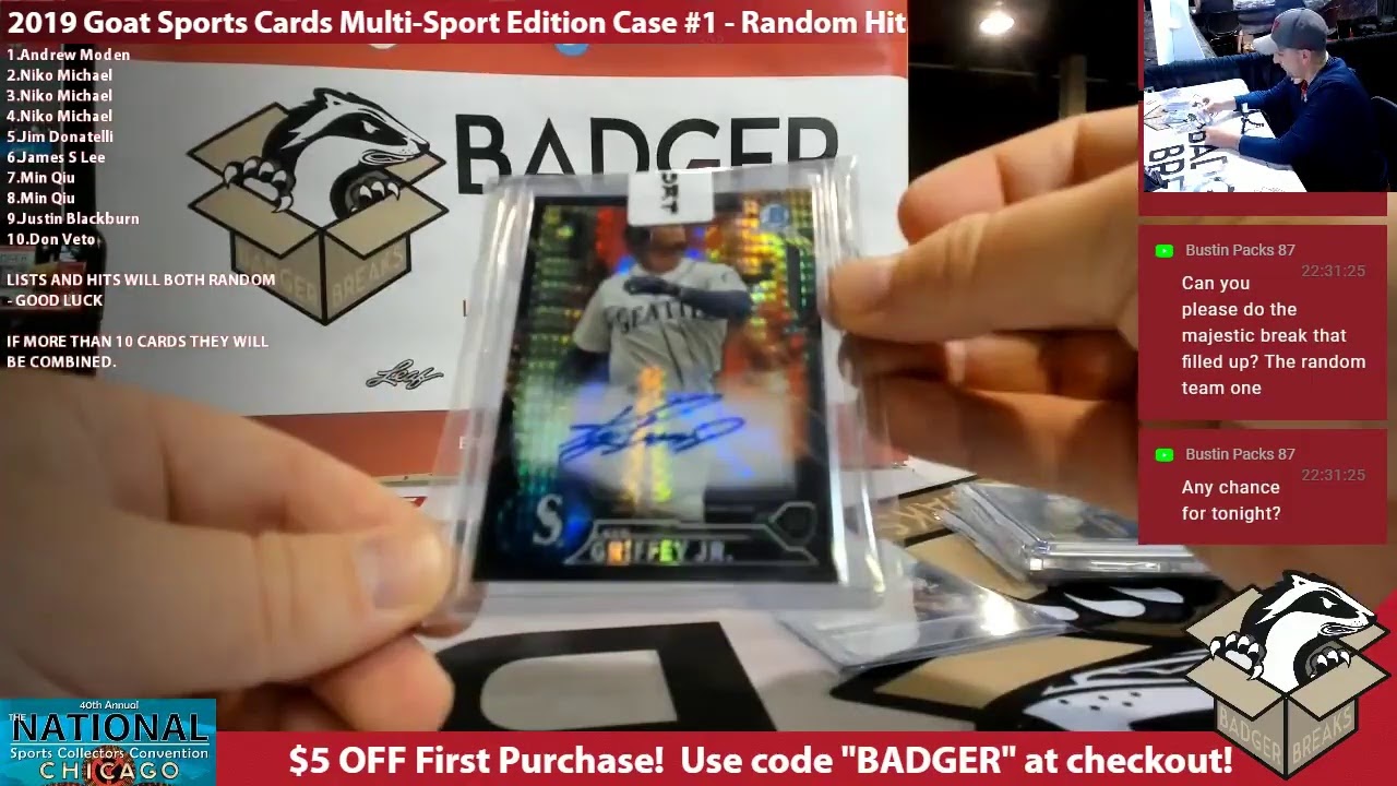NATIONAL PROMO - 2019 Goat Sports Cards Multi-Sport Edition Case #1 ...