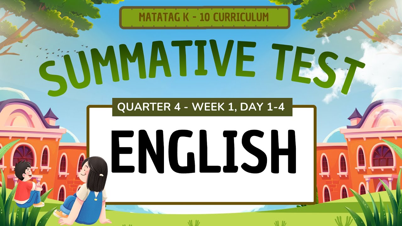 Grade 3 - Summative Test in English - Quarter 4, Week 1 (Revised ...