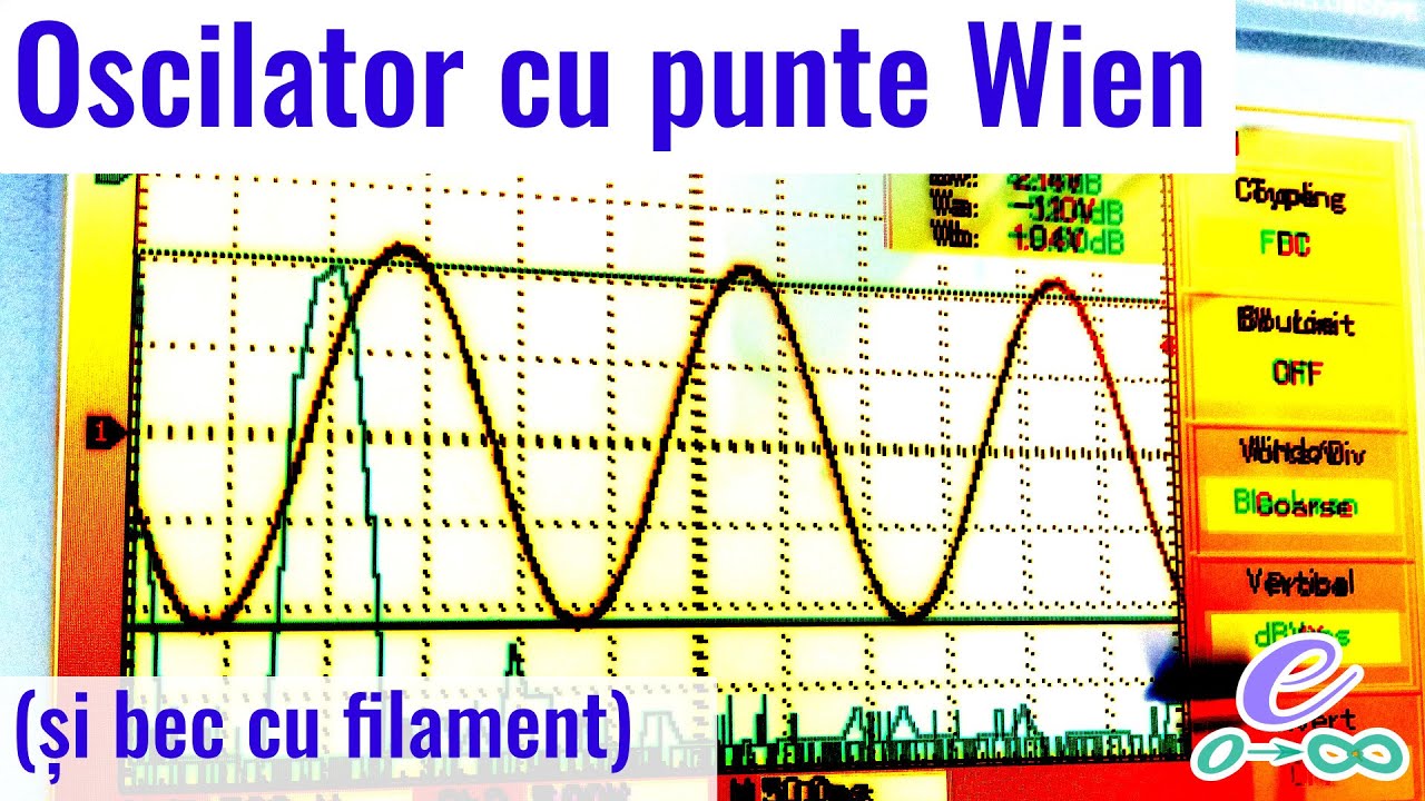 Oscilator punte Wien cu bec cu filament - YouTube