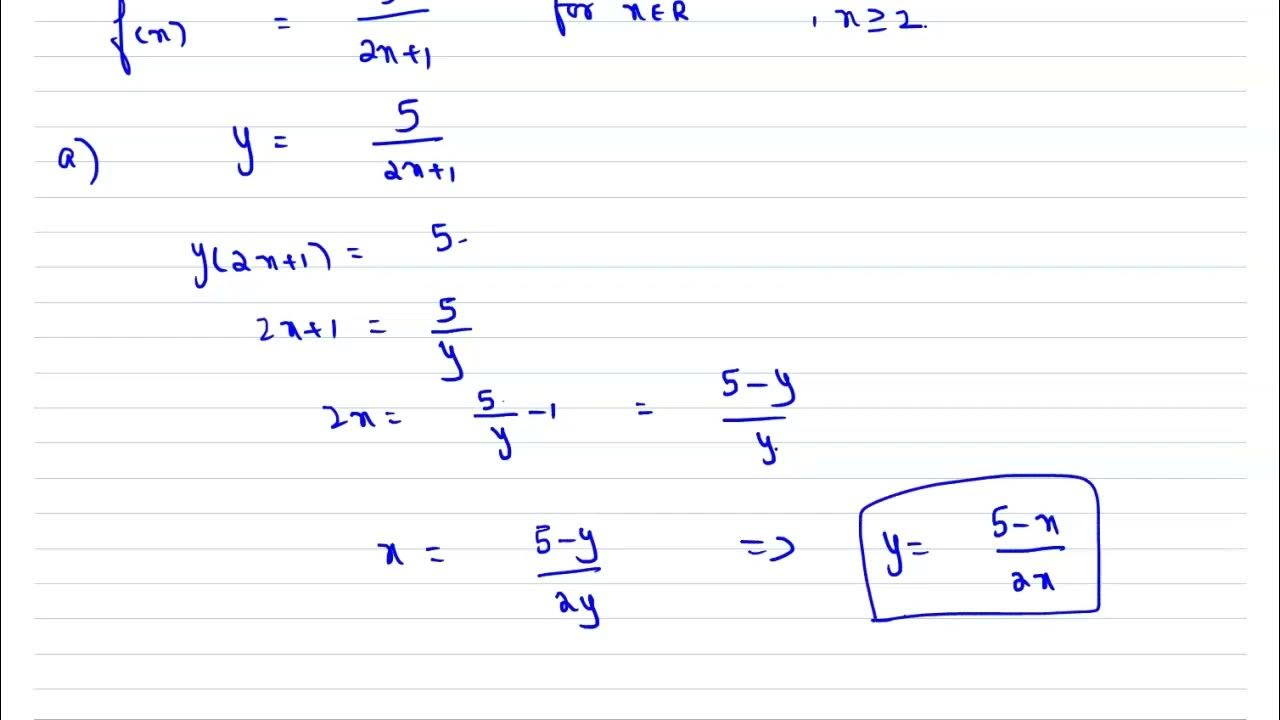 Chapter 2-Inverse functions -Exercise 2C(3)-Find an expression for f ...