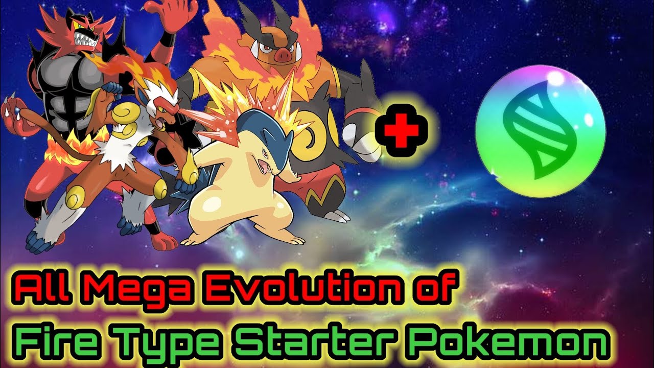 All Mega Evolution of Fire Type Pokemon Starter #pokemon - YouTube