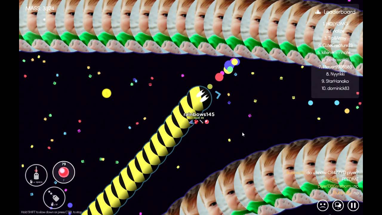 Crazy mode worm game - YouTube