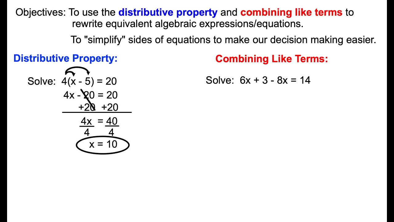 Using The Distributive Property And Combining Like Terms To Write and using-the-distributive-property-and-combining-like-terms-to-write-and