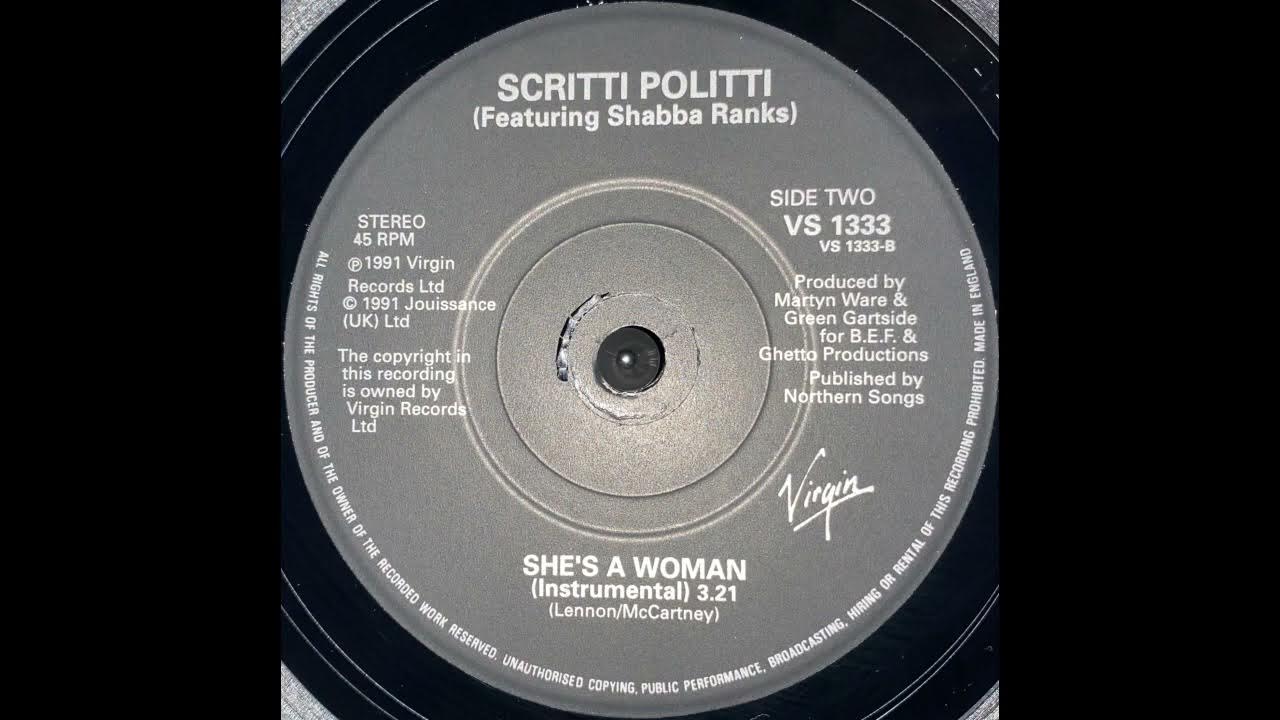 Scritti Politti & Shabba Ranks - She's A Woman (Instrumental) (1991) - YouTube