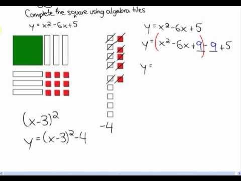 3.3: part 1, lesson 1 (Completing the Square Using Algebra Tiles) - YouTube