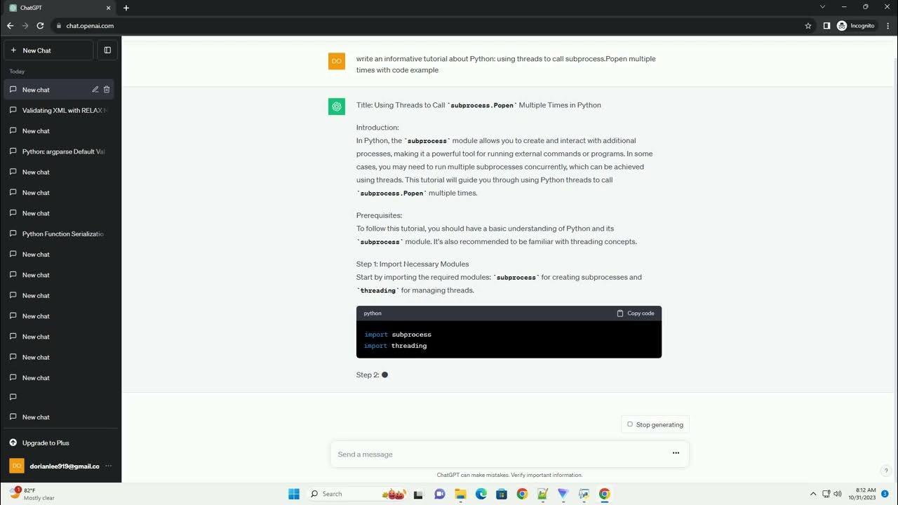 Python Using Threads To Call Subprocess Popen Multiple Times Youtube
