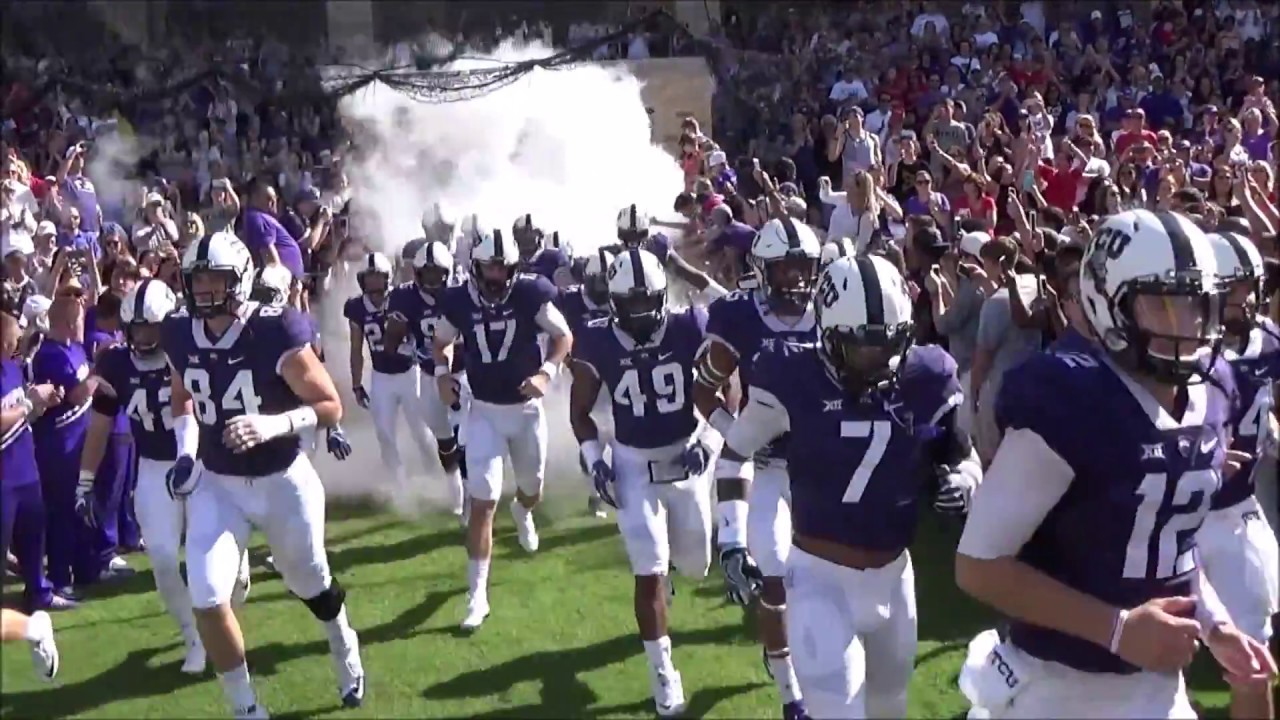 TCU Football Enters the Field Before #TTUvsTCU on 10/29/16 - YouTube