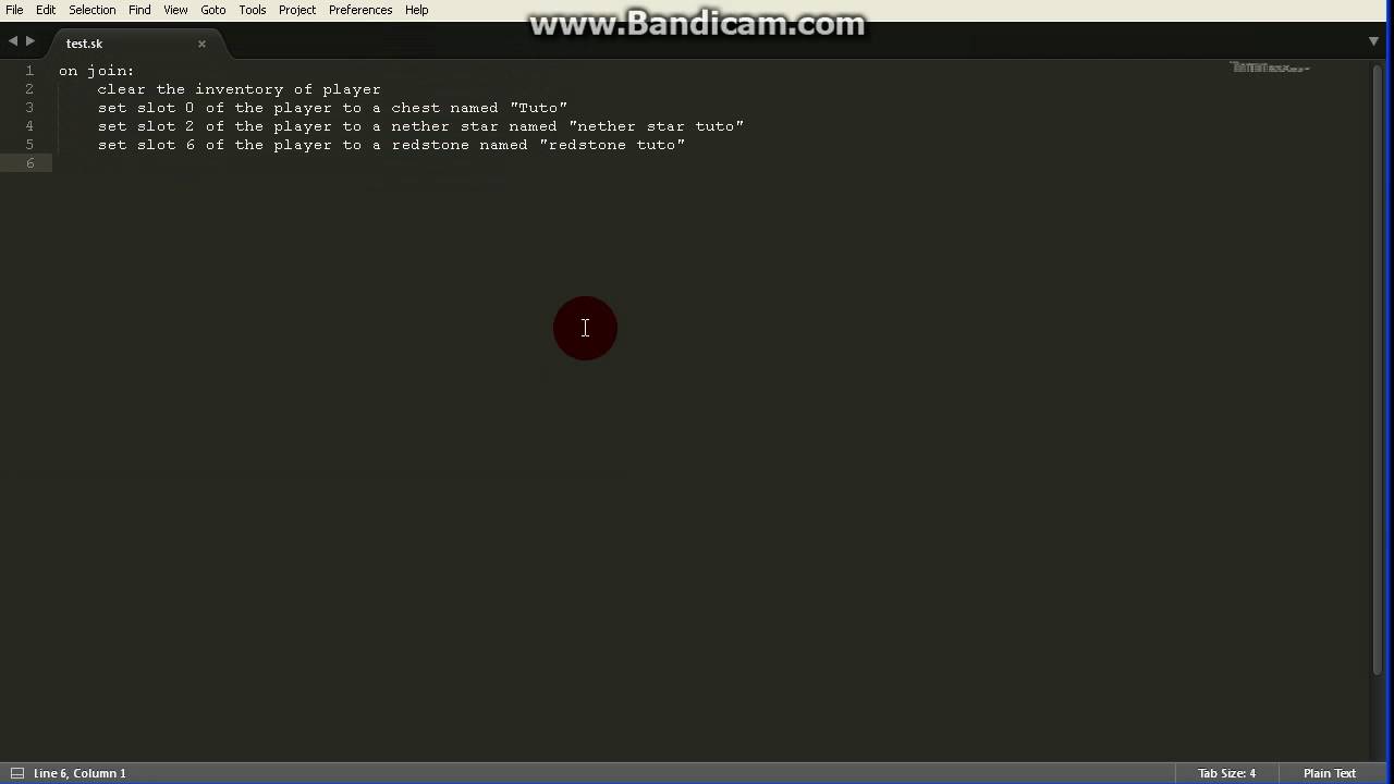 [SKRIPT] Inventaire On Join + Créer un GUI (menu) - YouTube