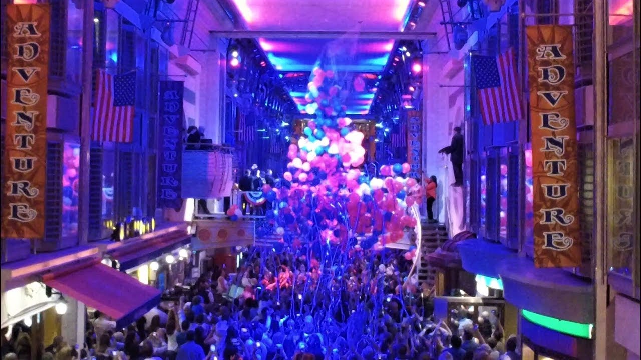Royal Caribbean Adventure of the Seas Independence Day Balloon Drop ...