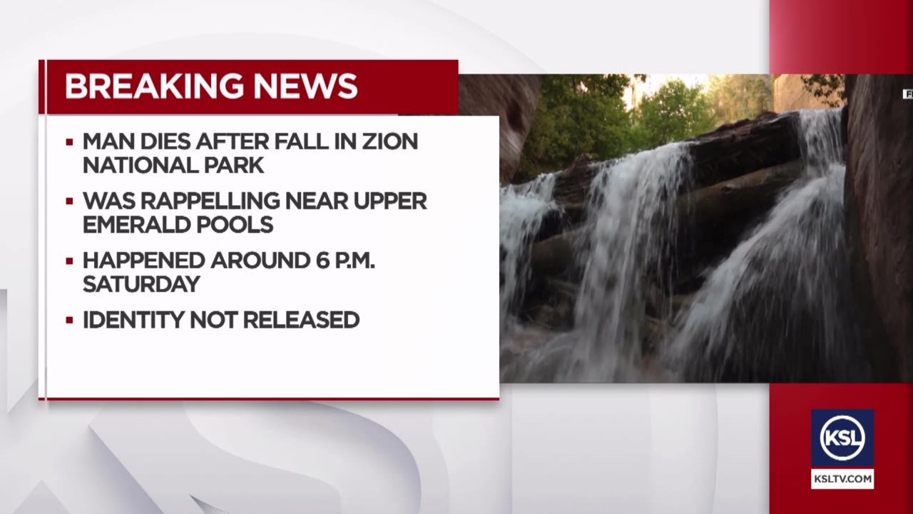 Rappeler dies after falling nearly 200 feet in Zion National Park - YouTube