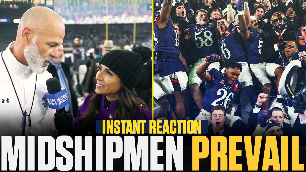 Navy Holds On To Win Over Army, 17-16 | Instant Reaction | CBS Sports ...