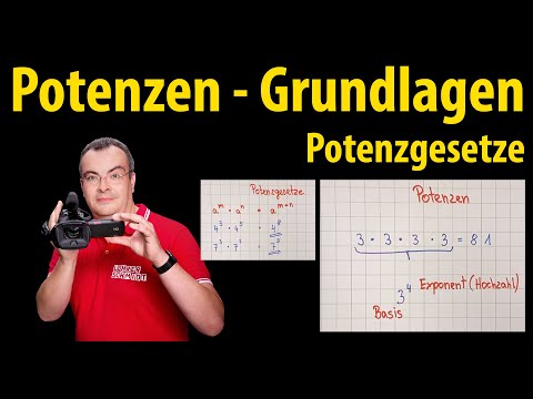 Potenzen - Grundlagen, Basis, Exponent, Potenzgesetze - einfach erklärt | Lehrerschmidt