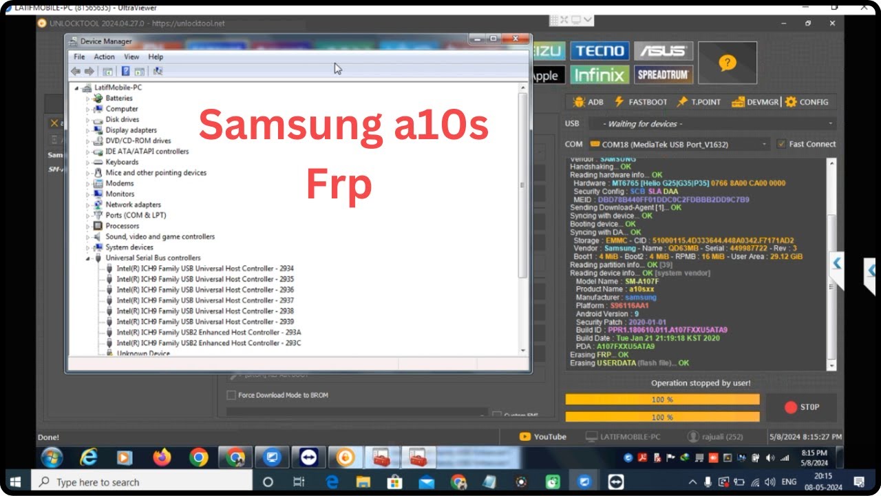 Samsung a10s frp bypass unlock tool👉🔓 || Samsung (a107f) a10s ka frp ...
