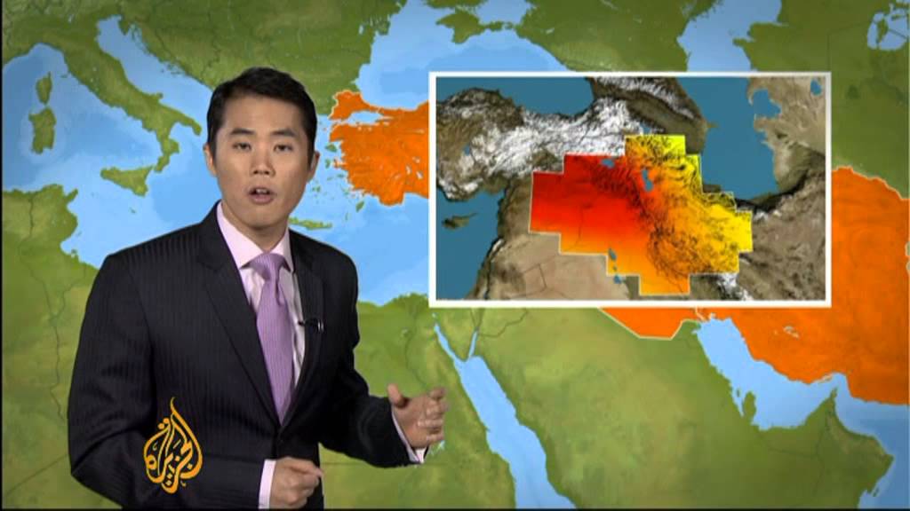 Satellite images show freshwater loss in Middle East - YouTube